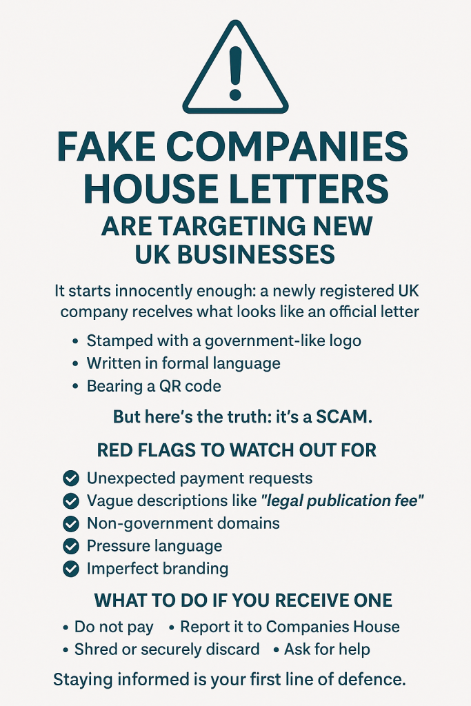 Fake Companies House Letters Targeting New UK Businesses